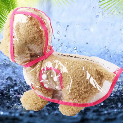 Waterproof Rain Cape Style Raincoat for Small Dogs and Chihuahuas Pink ...
