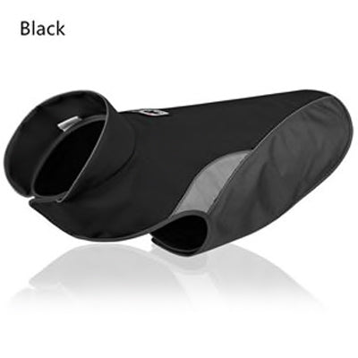 Small Dog Waterproof Reflective Adjustable Velcro Coat Black and Grey ...